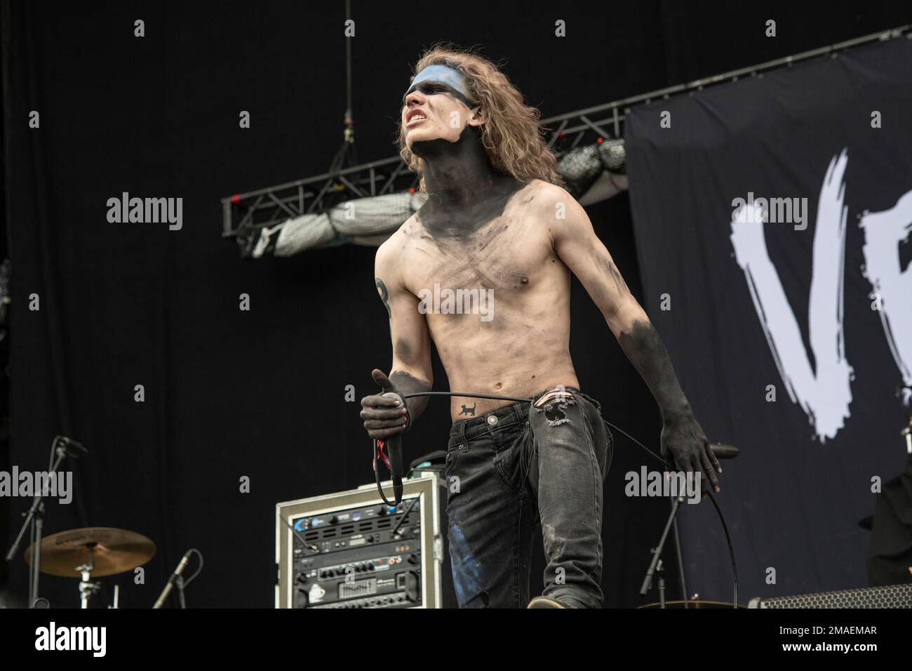 Griffin Taylor of Vended performs at the Louder Than Life Music Festival at the Kentucky ...