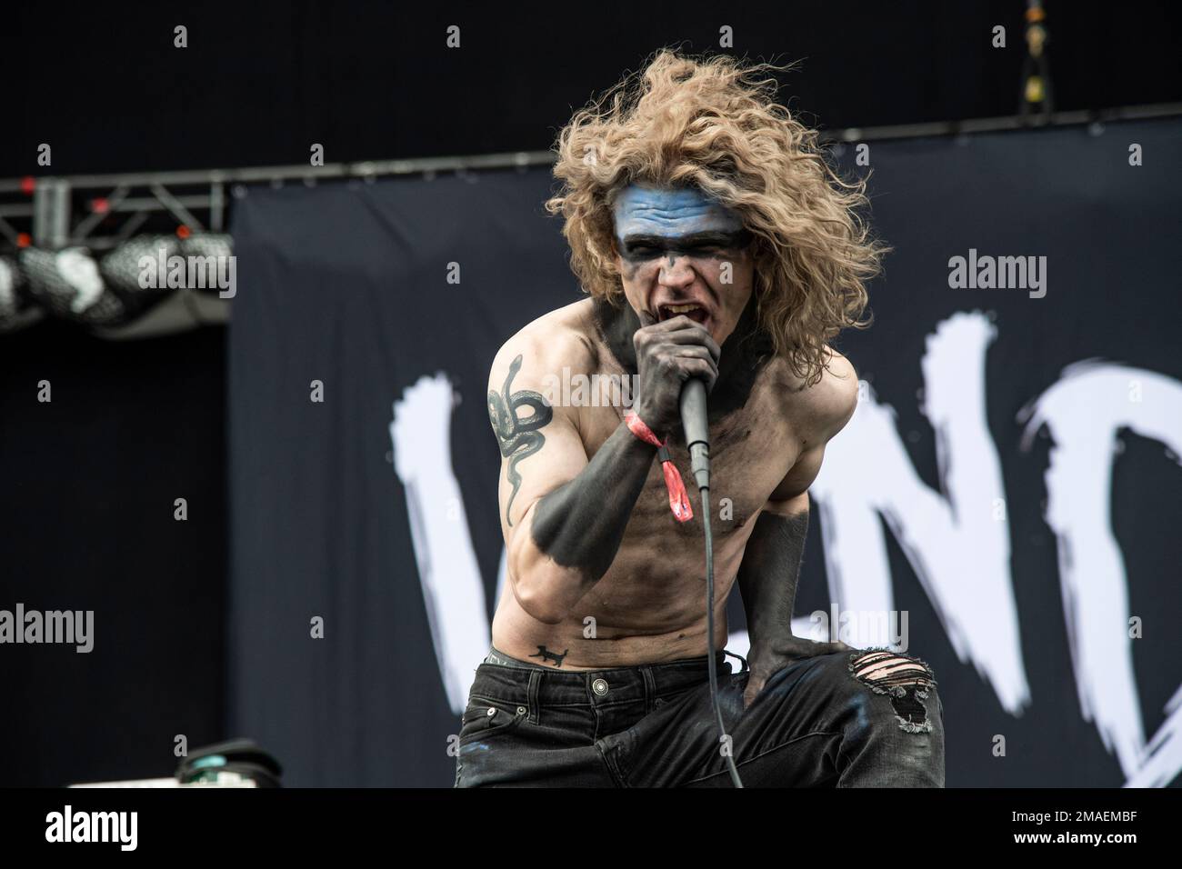 Griffin Taylor of Vended performs at the Louder Than Life Music Festival at the Kentucky ...