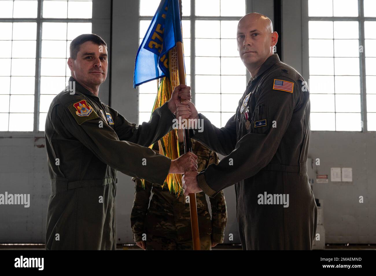 From right: U.S. Lt. Col. Brendan Hopkins, 458th Airlift Squadron ...