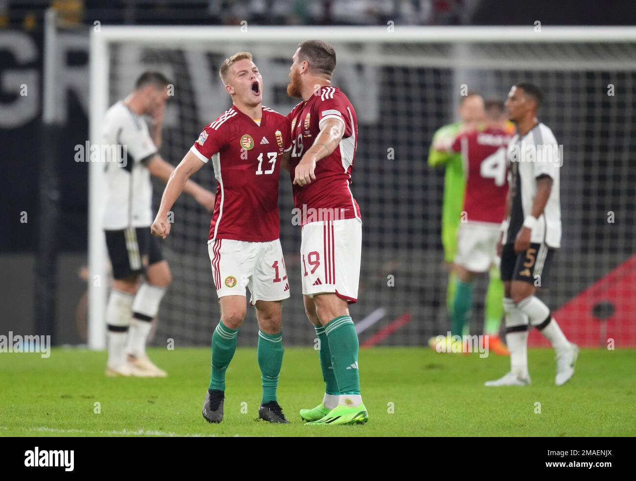 Hungary's Andras Schafer, left, and Hungary's Martin Ádám celebrate ...