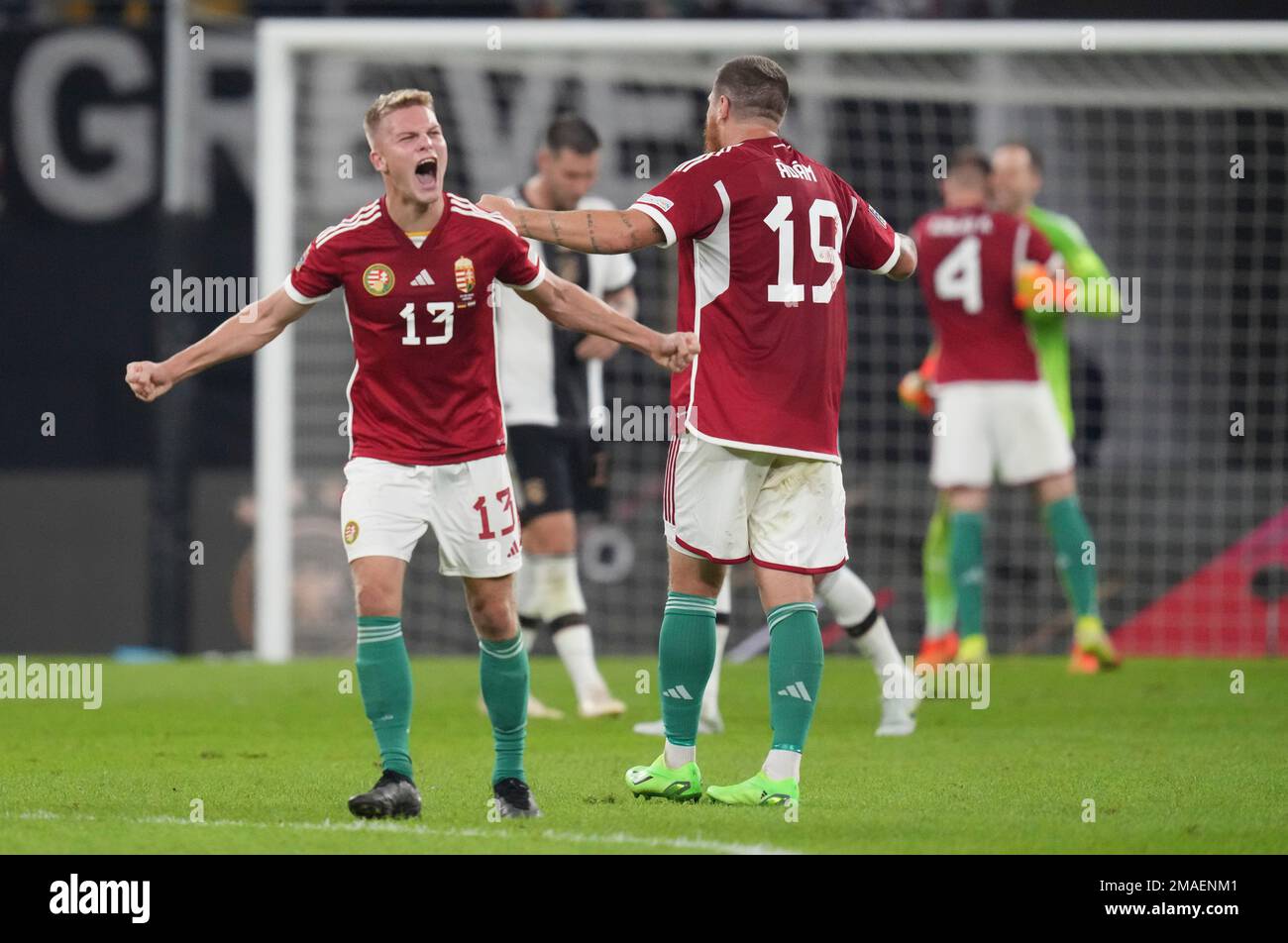Hungary's Andras Schafer, left, and Hungary's Martin Ádám celebrate ...