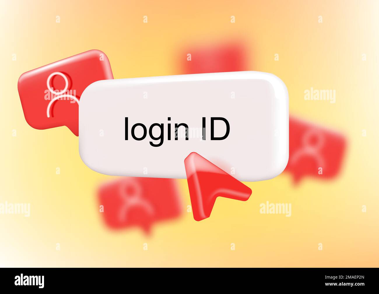 3d Login button. Sign in to account concept. 3d rendering Stock Vector ...