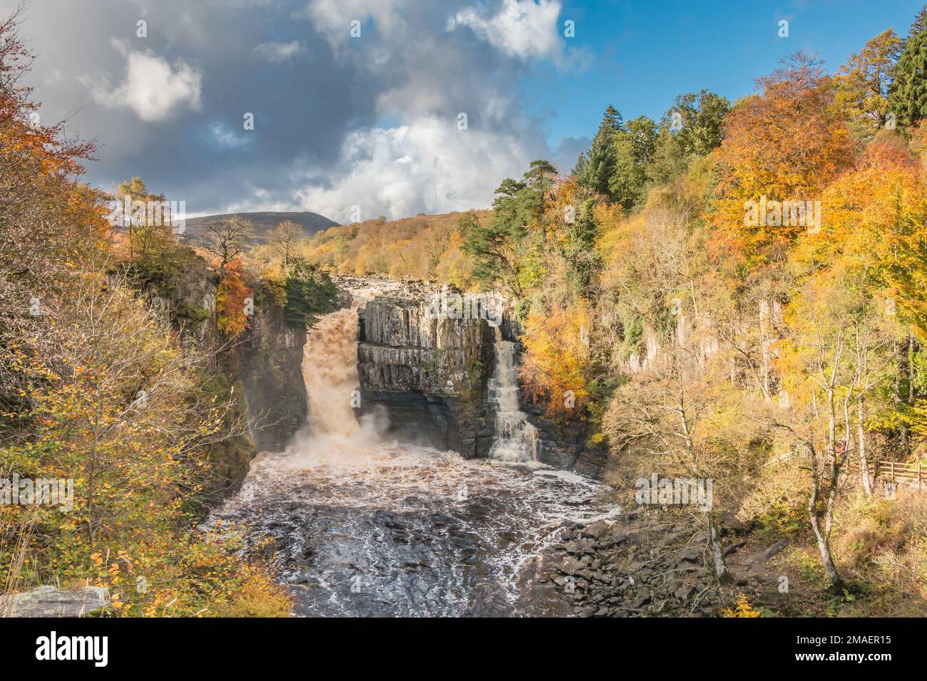 Vivid autumn colours, strong sunshine and a super sky in this view of a ...