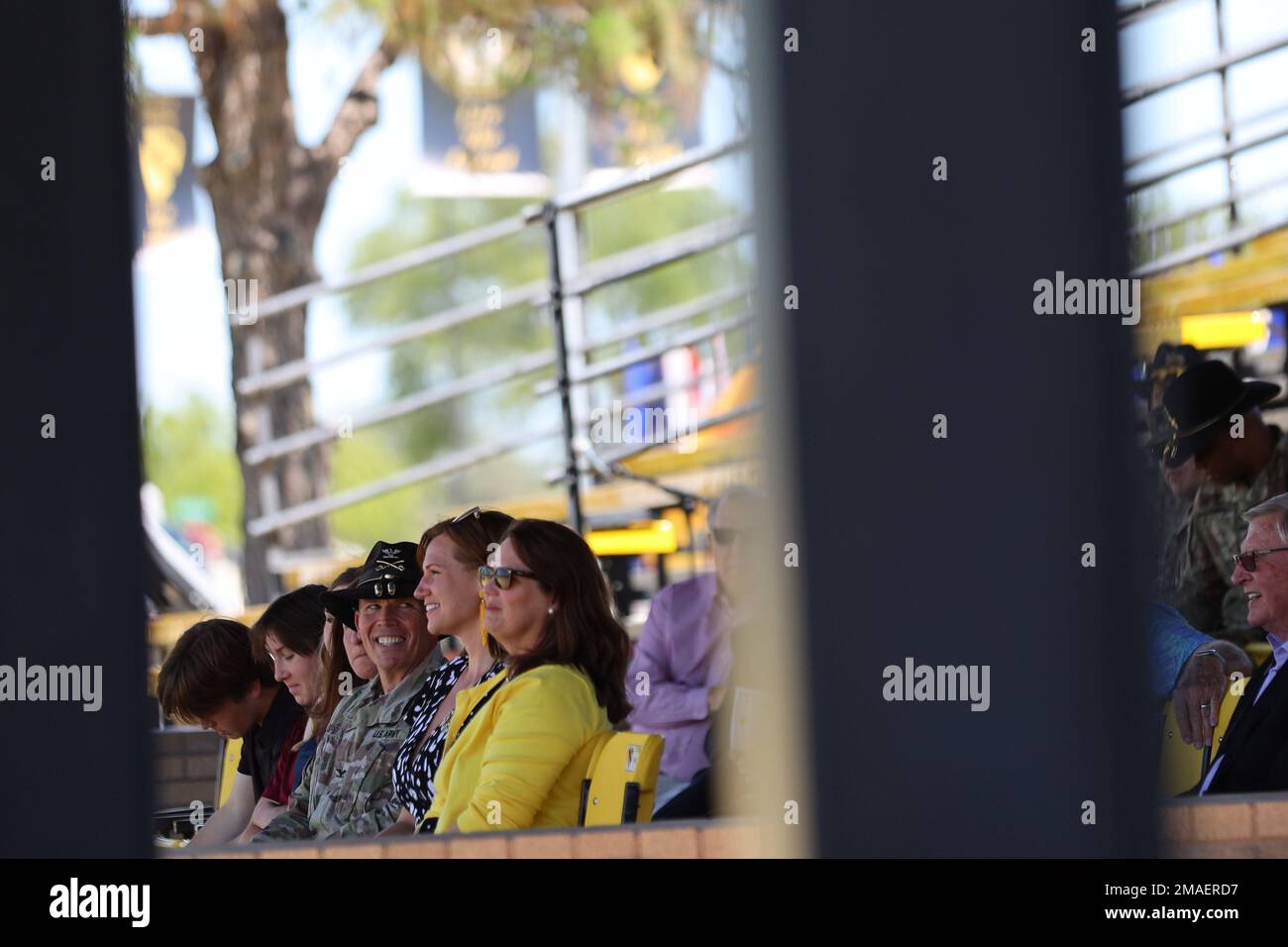 Col Kevin S. Capra, 1st Cavalry Division chief of staff, smiles as Maj ...