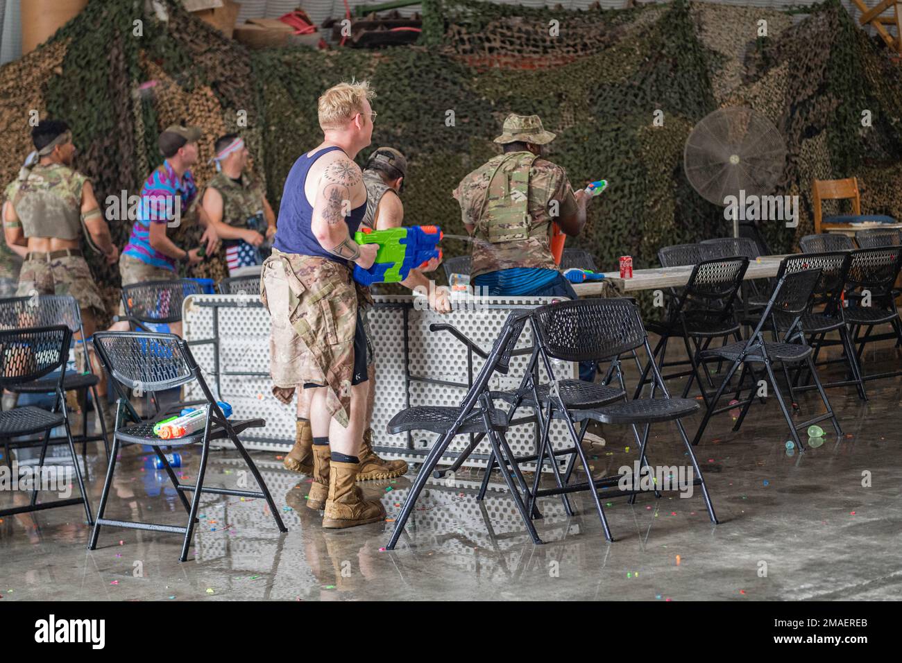 U.S. Air Force Airmen assigned to the 23rd Civil Engineer Squadron ...