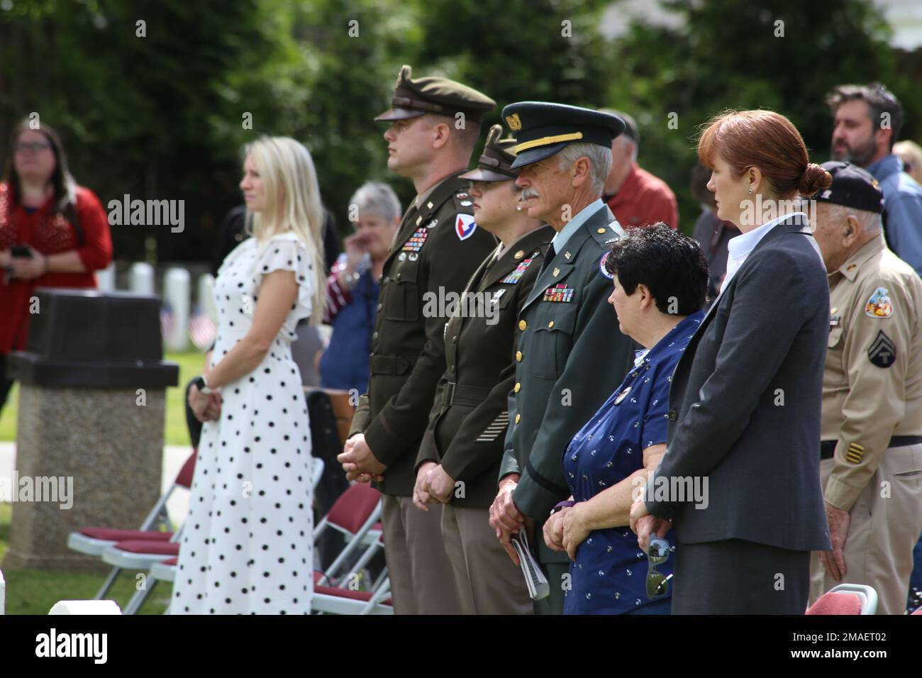 Distinguished guests and visitors at the Memorial Day ceremony at Fort ...