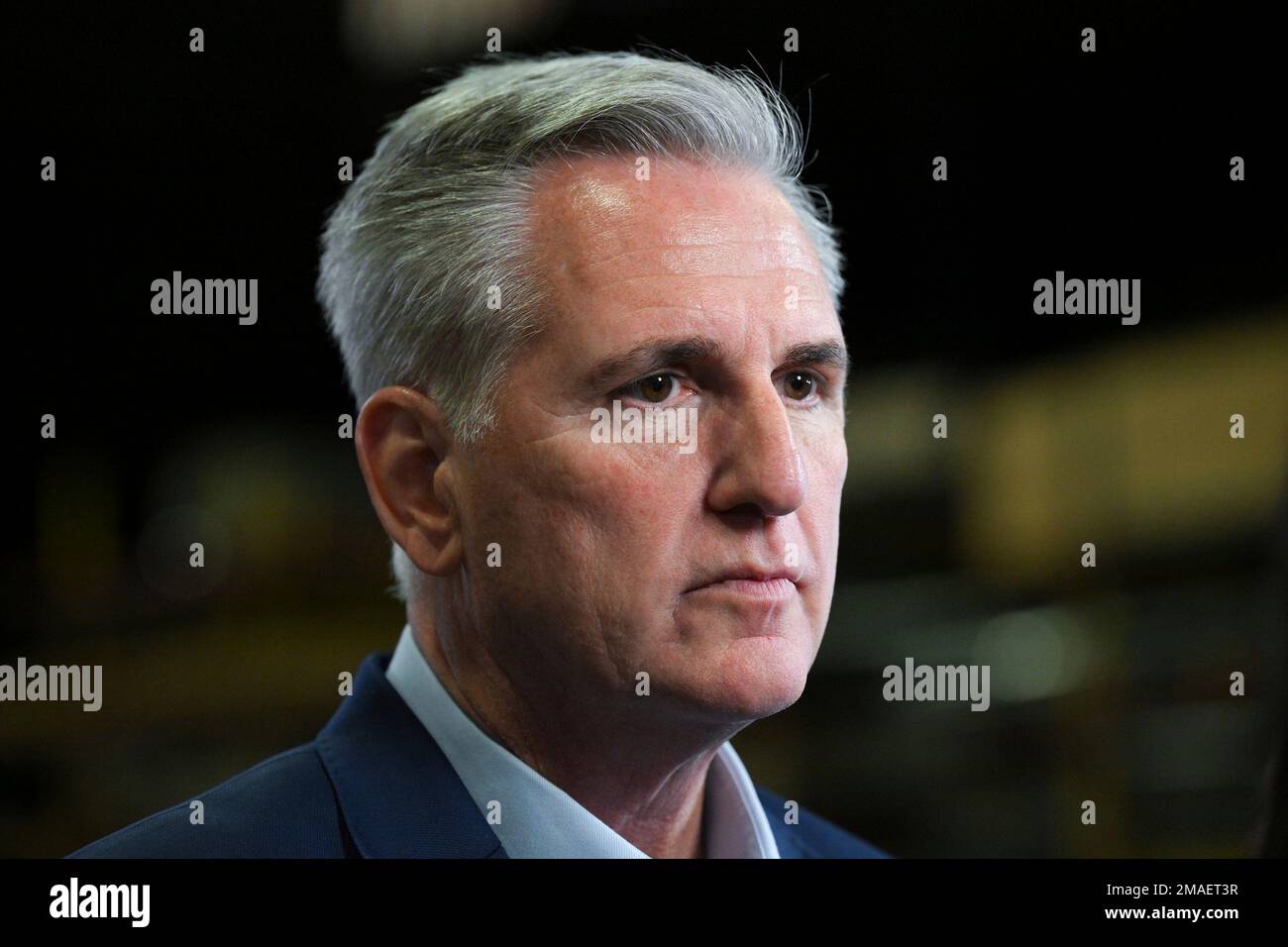 House Minority leader Kevin McCarthy, R-Calif., talks to the media at ...