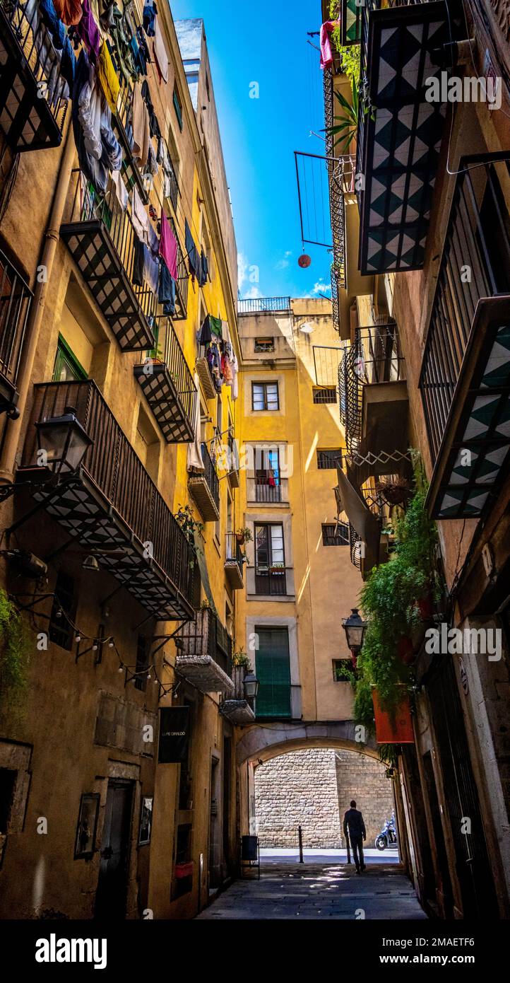 Passeig del Born, El Born district, Barcelona, Catalonia, Spain Stock ... Passeig del Born, El Born district, Barcelona, Catalonia, Spain Stock ...