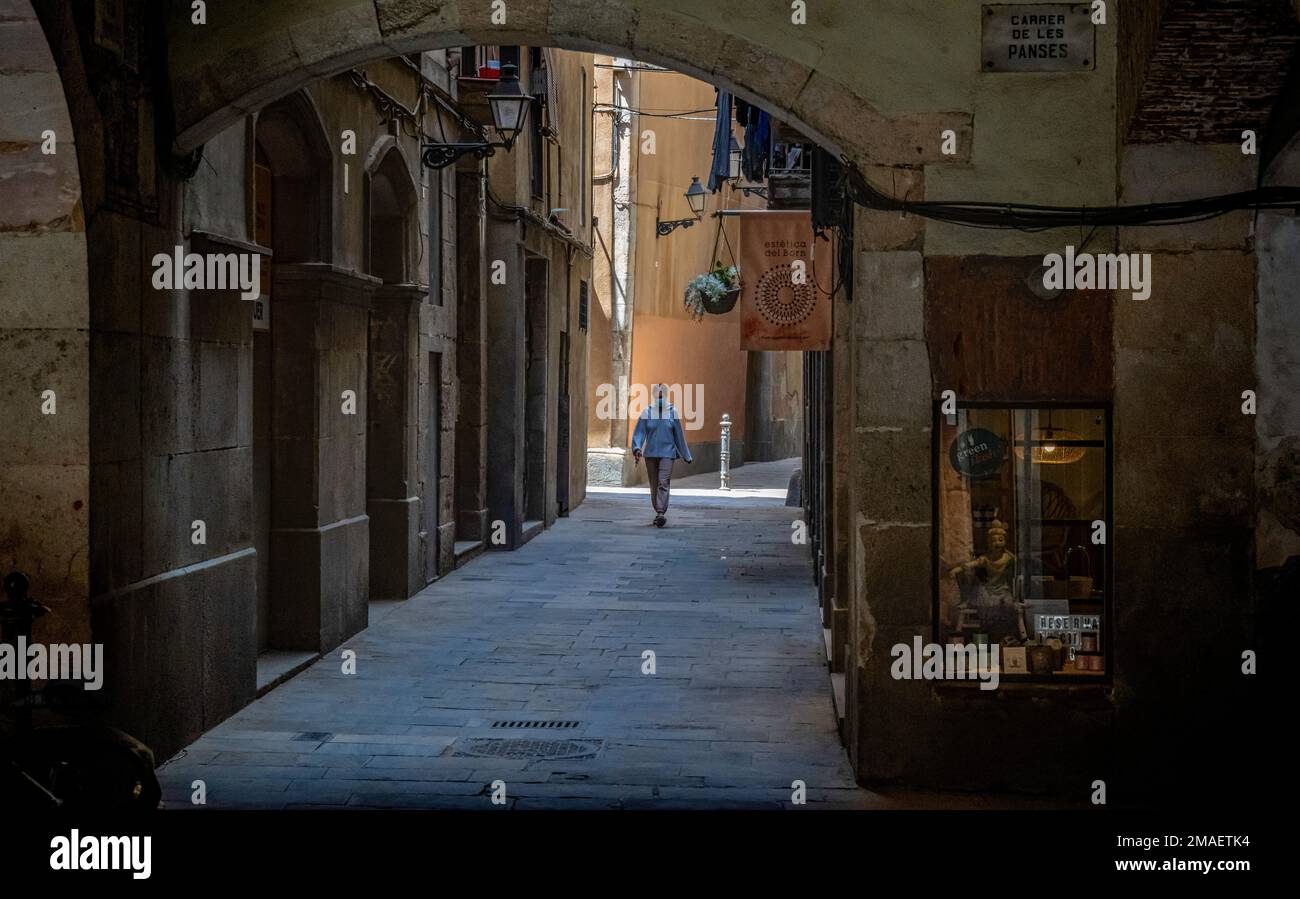 Passeig del Born, El Born district, Barcelona, Catalonia, Spain Stock ...
