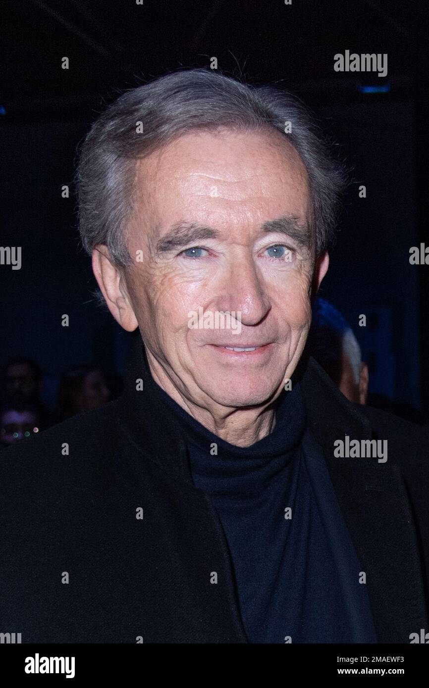 Paris, France. 19th Jan, 2023. Bernard Arnault attending the Louis ...