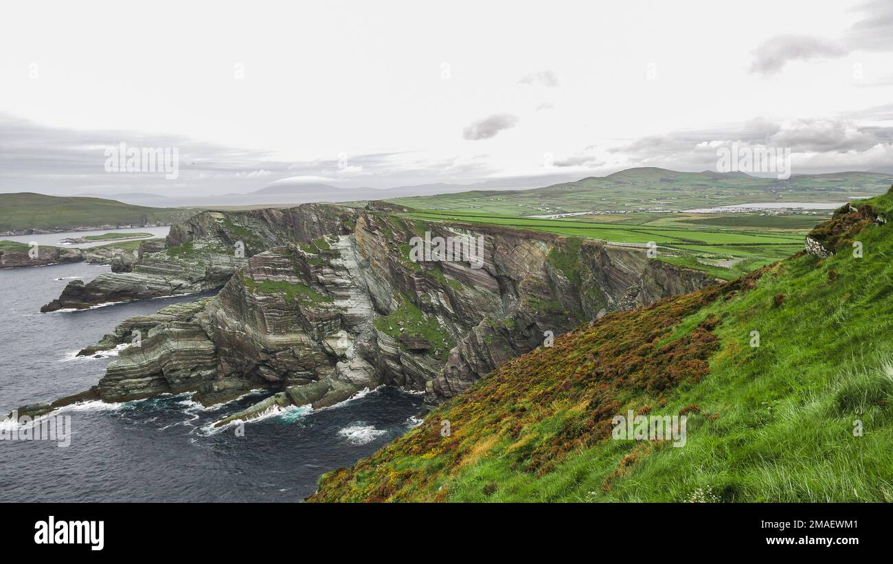Views from Kerry Cliffs, Portmagee Stock Photo - Alamy