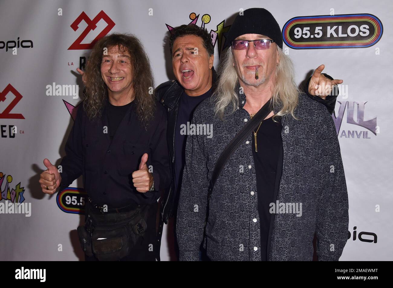 Steve "Lips" Kudlow, from left, Sacha Gervasi and Robb Reiner attend ...