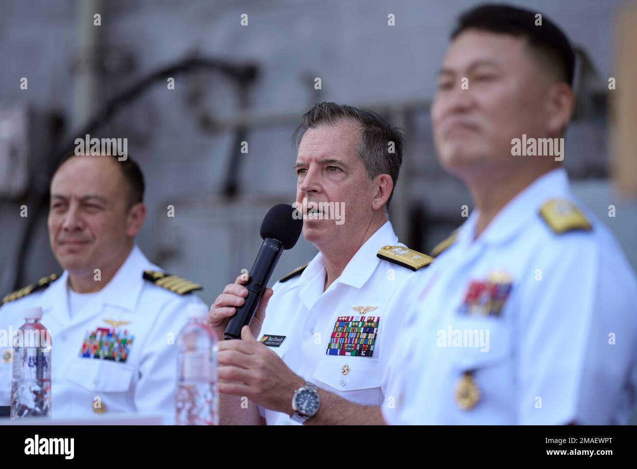 Rear Adm. Michael Donnelly, commander of the carrier strike group ...