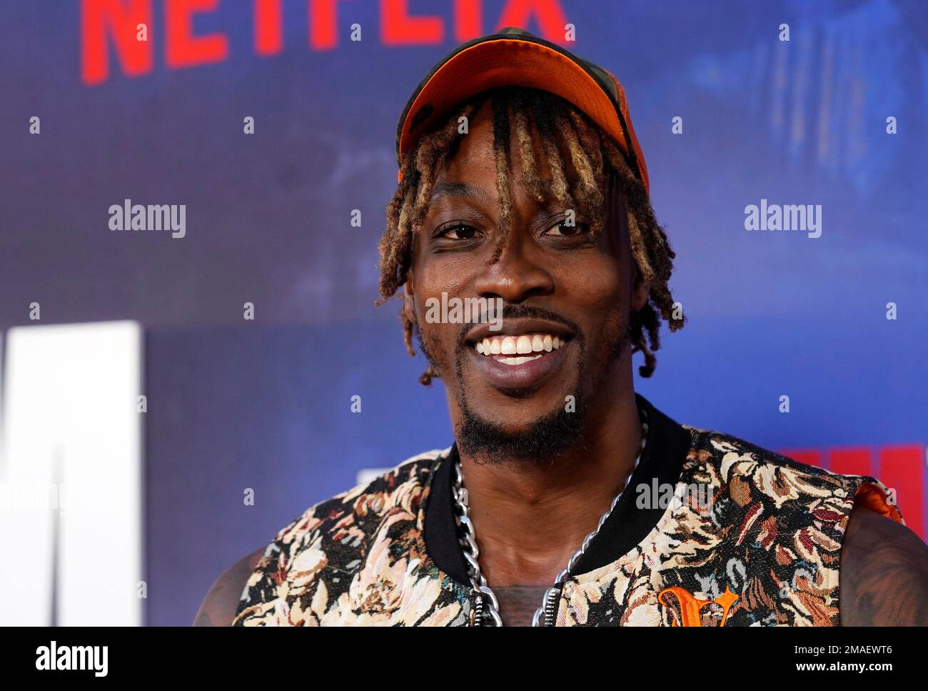 Dwight Howard poses at a special screening of the Netflix documentary ...