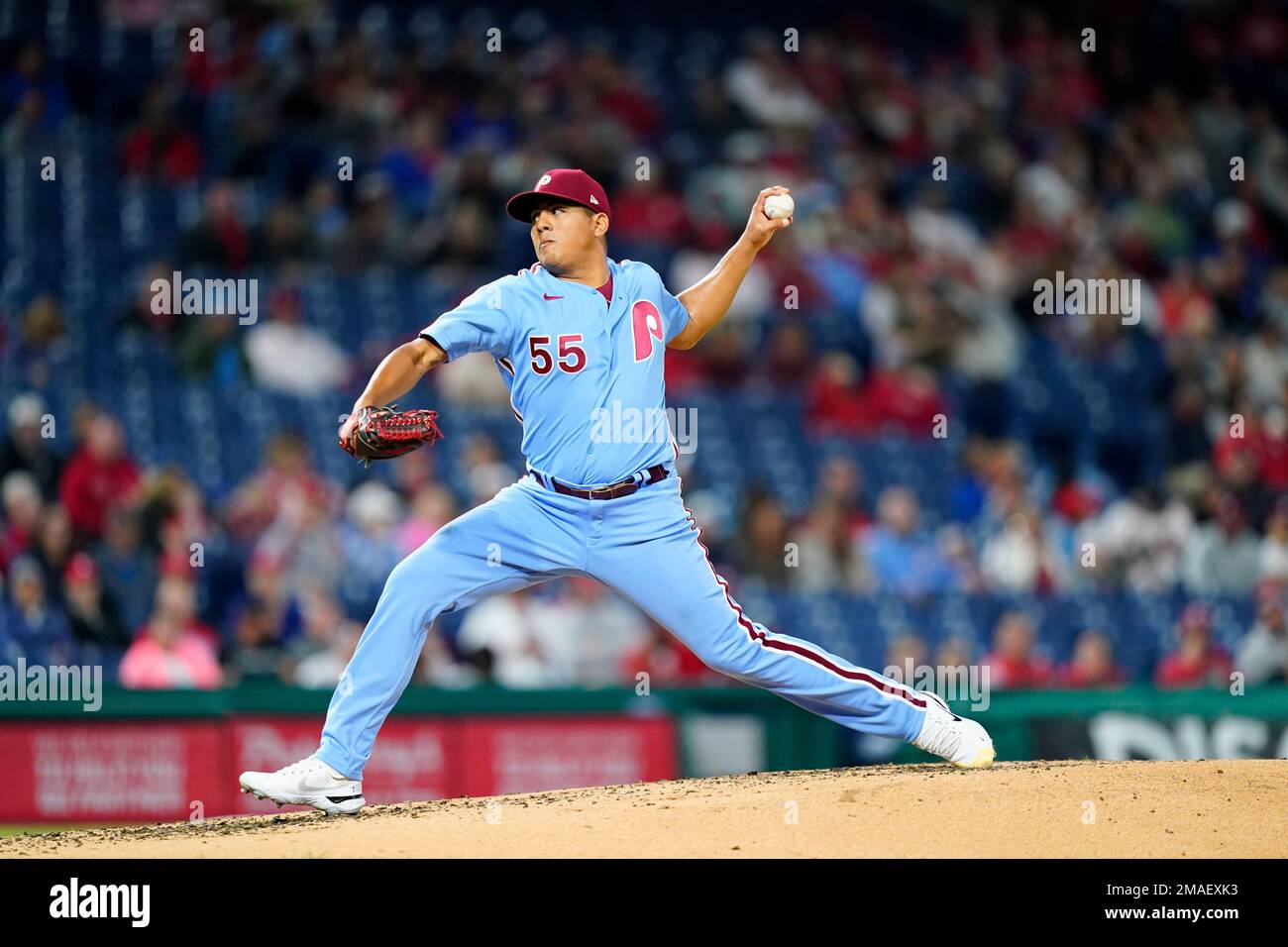 Philadelphia Phillies' Ranger Suarez plays during a baseball game ...