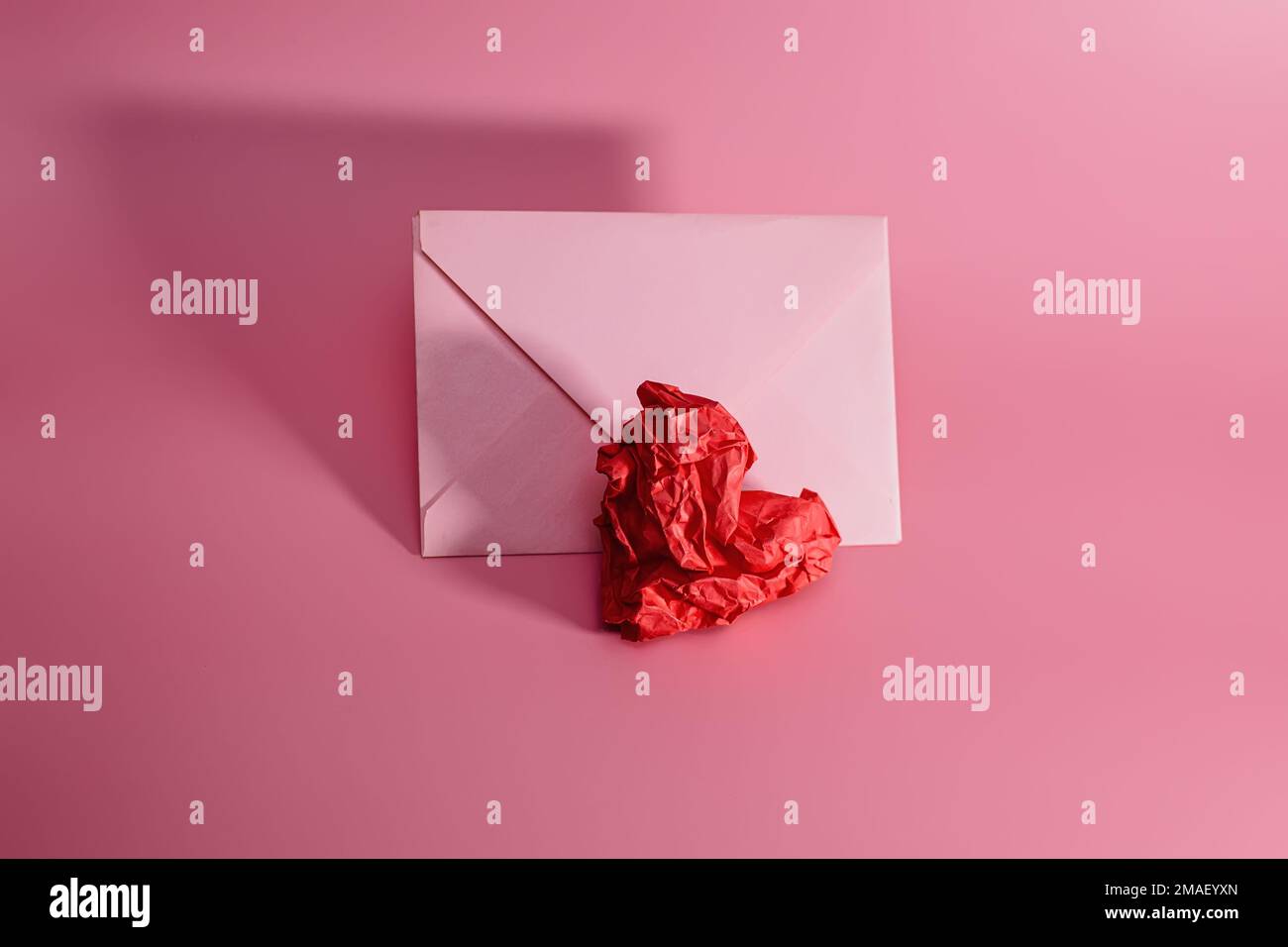 Paper heart - a crumpled sheet of paper for writing with a craft ...