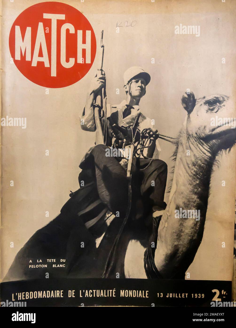 Match magazine cover. France, July 1939 Stock Photo - Alamy