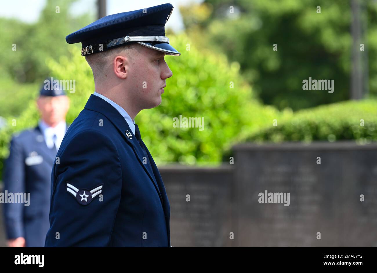 U.S. Air Force Airman 1st Class Dylan Zuber, 14th Flying Training Wing ceremonial guardsman ...