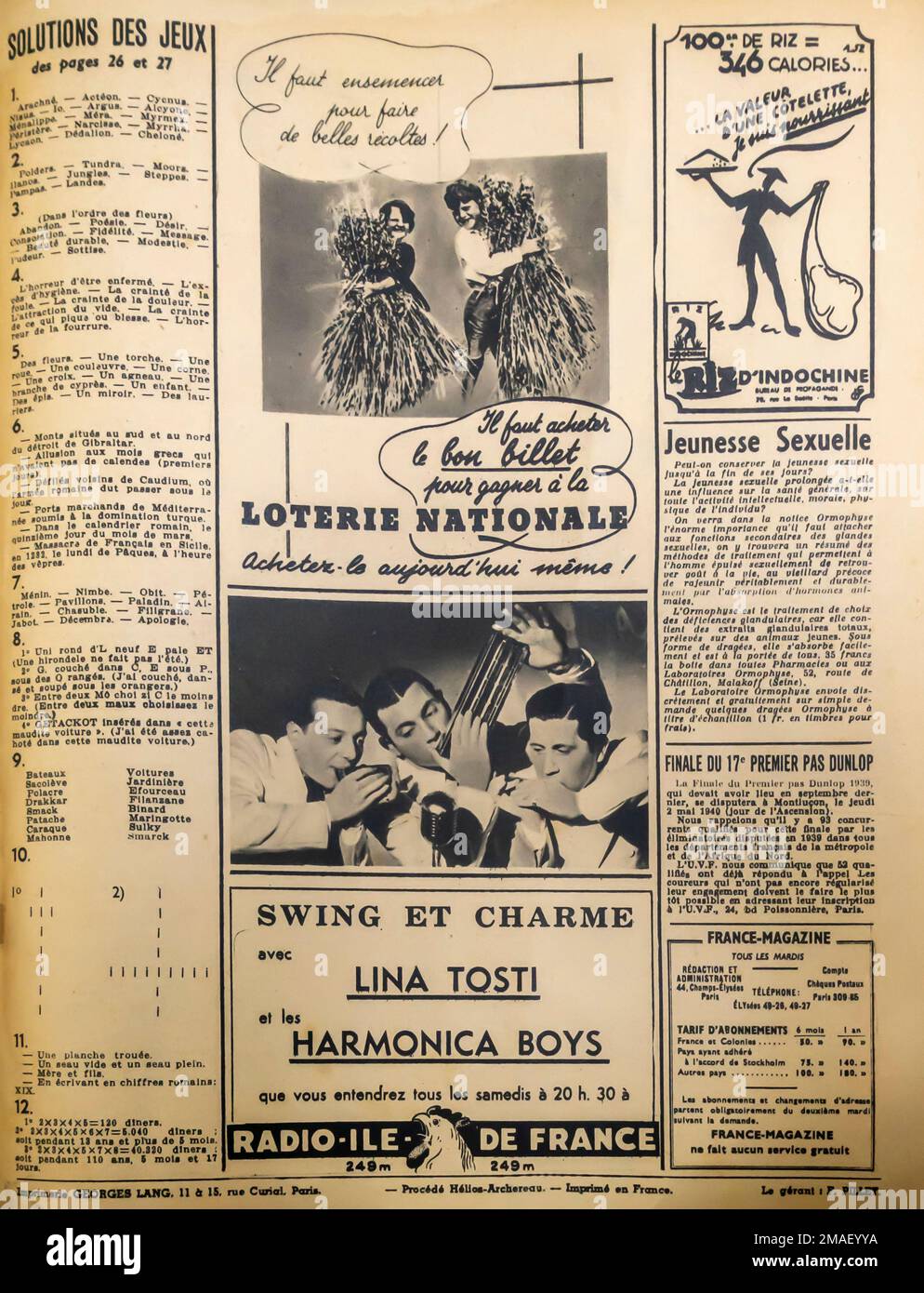 Vintage magazine ads hi-res stock photography and images - Alamy
