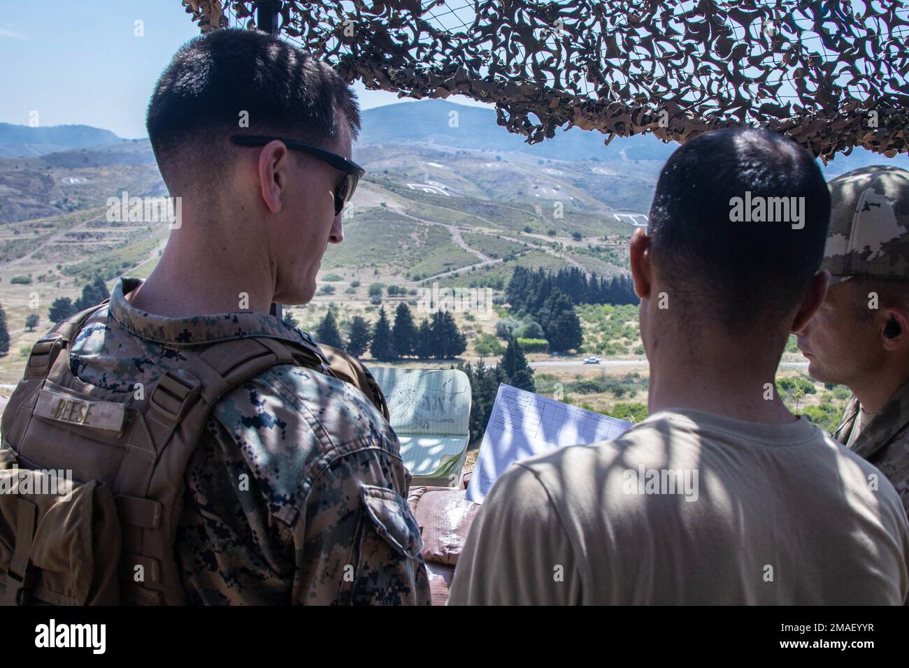 U.S. Marine Corps Capt. Aaron Beese, a fire support officer with 2nd ...