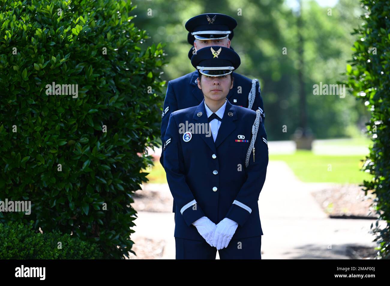Ceremonial guardsmen from the 14th Flying Training Wing, perform duties ...