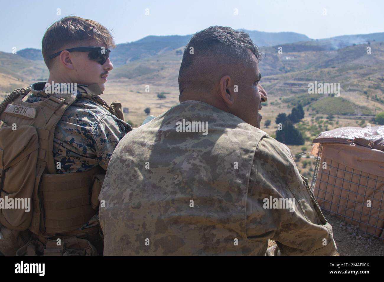 U.S. Marine Corps Cpl. Destin Smith, a joint fire observer with 2nd Air ...
