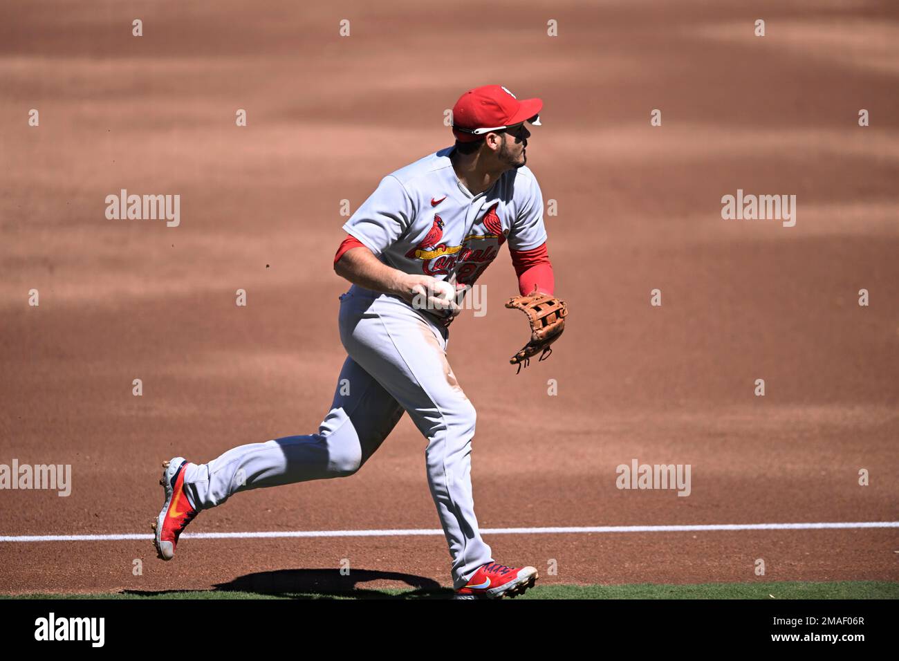 St. Louis Cardinals third baseman Nolan Arenado plays during a baseball ...