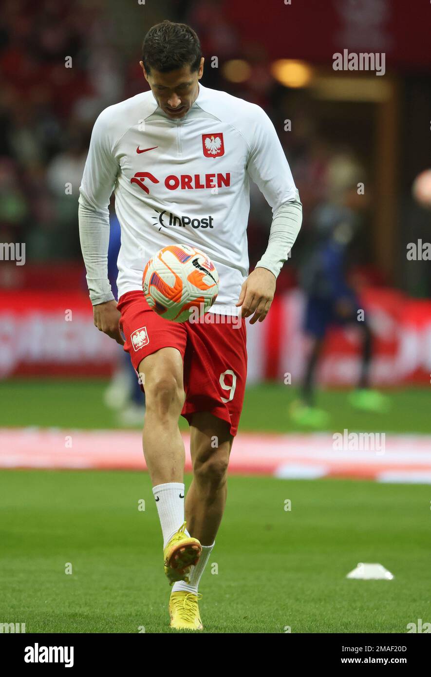 Poland's Robert Lewandowski in action during the UEFA Nations League soccer match between Poland ...