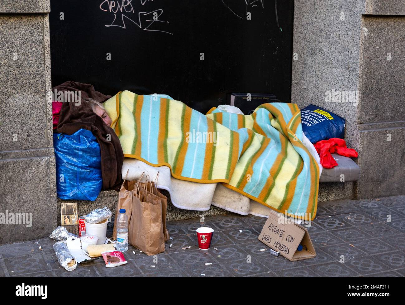 Homeless people sleeping on floor hi-res stock photography and images ...