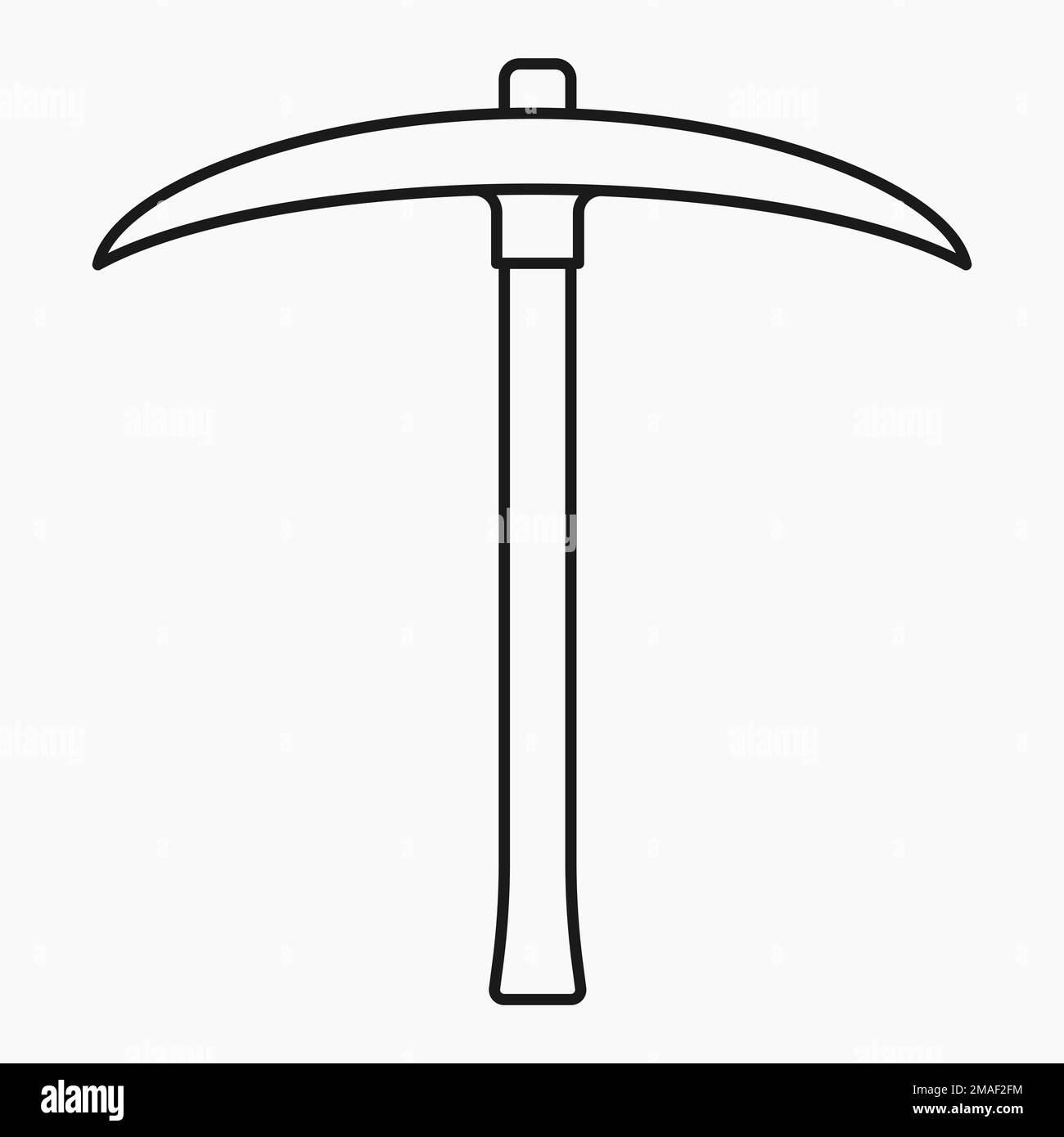 mining pick line icon vector flat illustration Stock Vector Image & Art ...