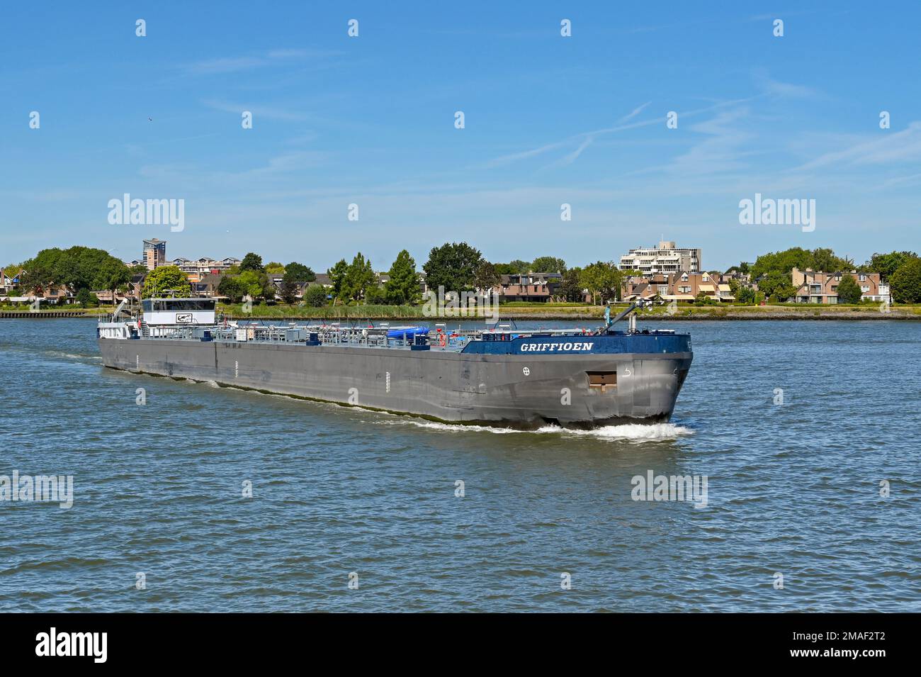 Dordrecht, Netherlands - August 2022: Oil tanker barge Griffioen ...