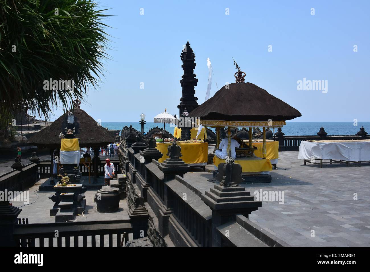 Hindu temple, near Tanah Lot, Tabanan, Bali, Indonesia, Asia Stock ...
