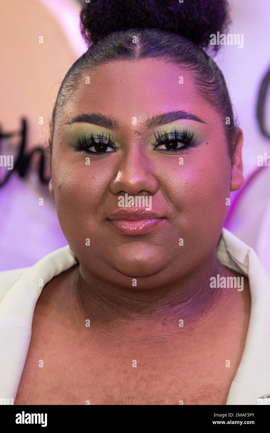 Miah Carter poses for photographers upon arrival for the UK premiere of ...