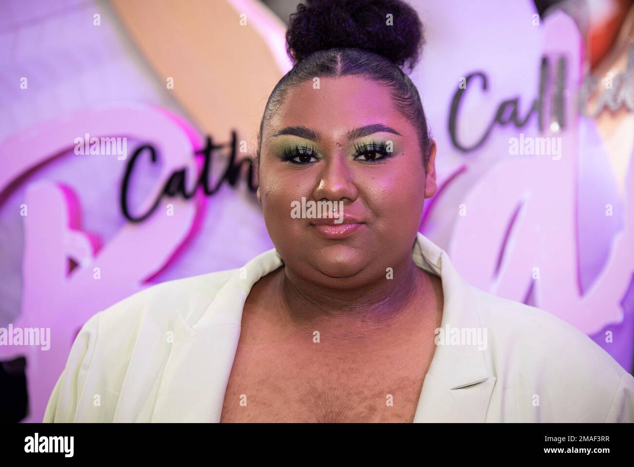 Miah Carter poses for photographers upon arrival for the UK premiere of ...