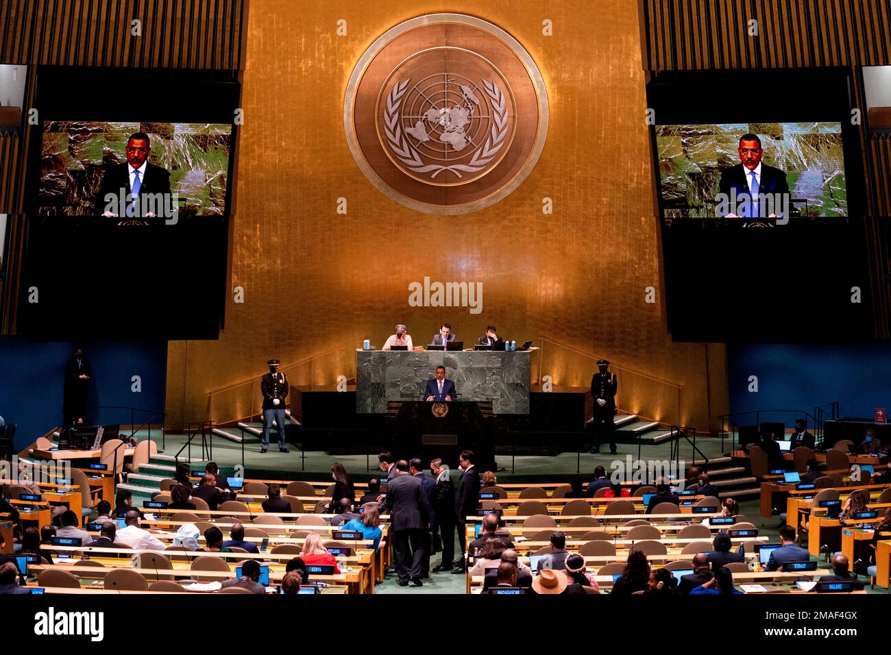 President of Niger Mohamed Bazoum addresses the 77th session of the ...