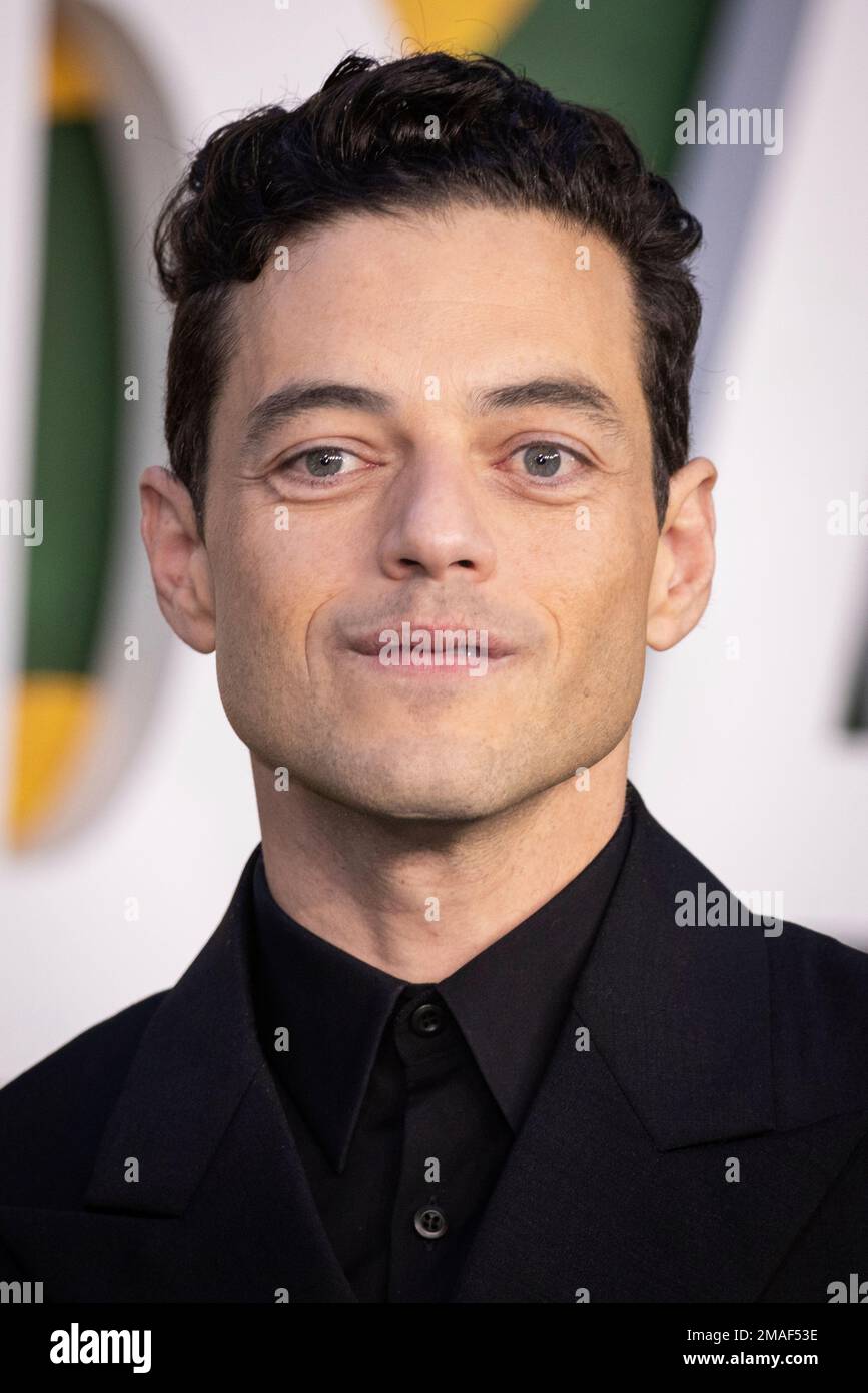 Rami Malek poses for photographers upon arrival for the premiere of the ...