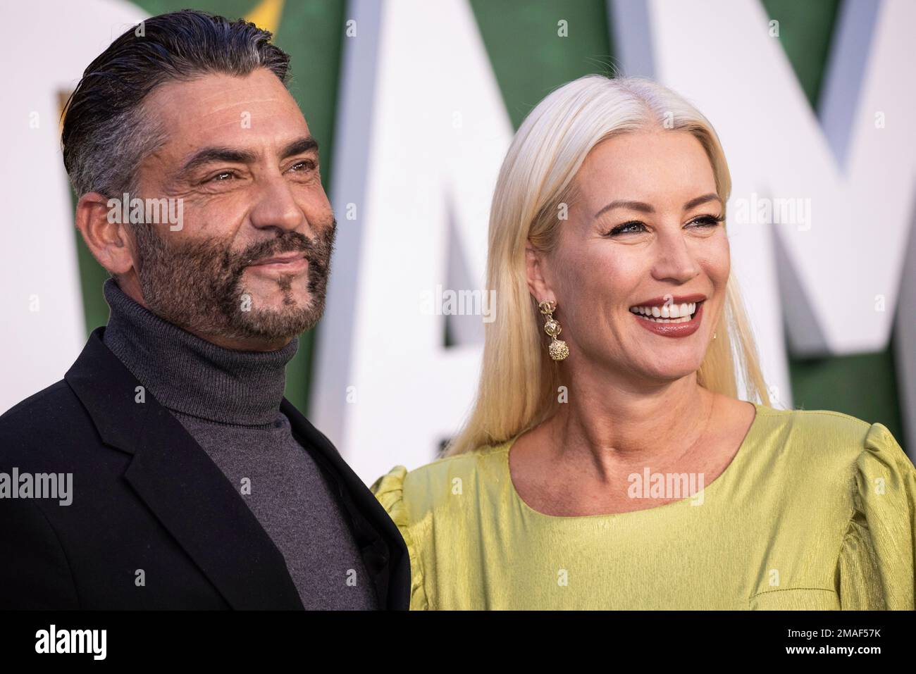 Denise Van Outen and Jimmy Barba pose for photographers upon arrival ...