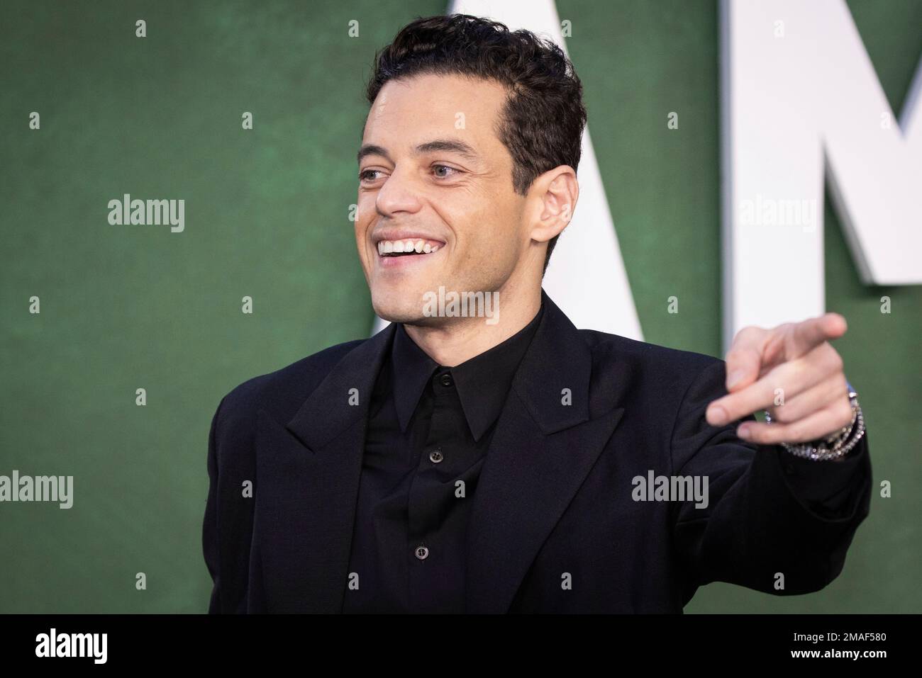 Rami Malek poses for photographers upon arrival for the premiere of the ...