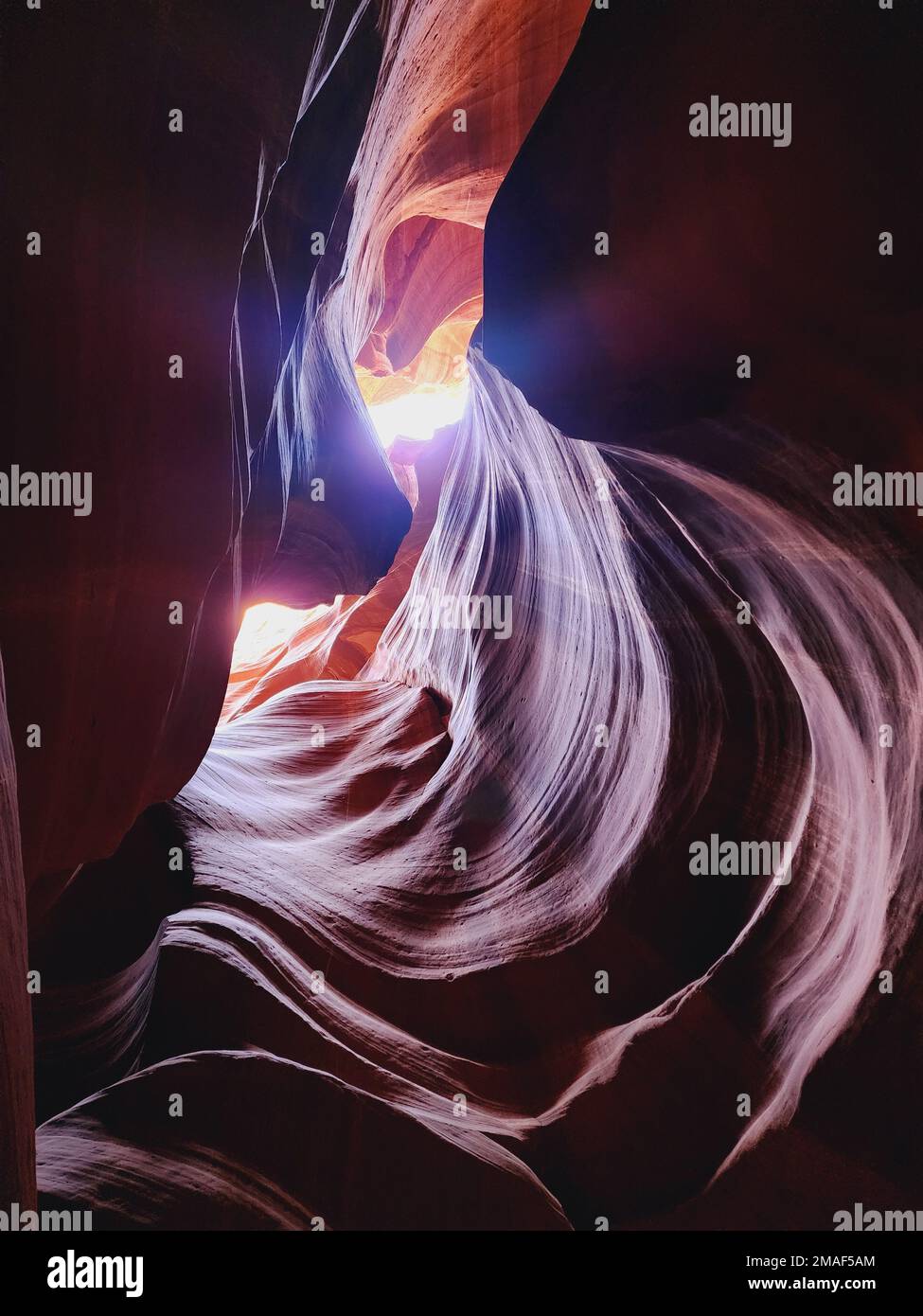 A beautiful shot of inside a canyon cave, perfect for wallpapers Stock ...