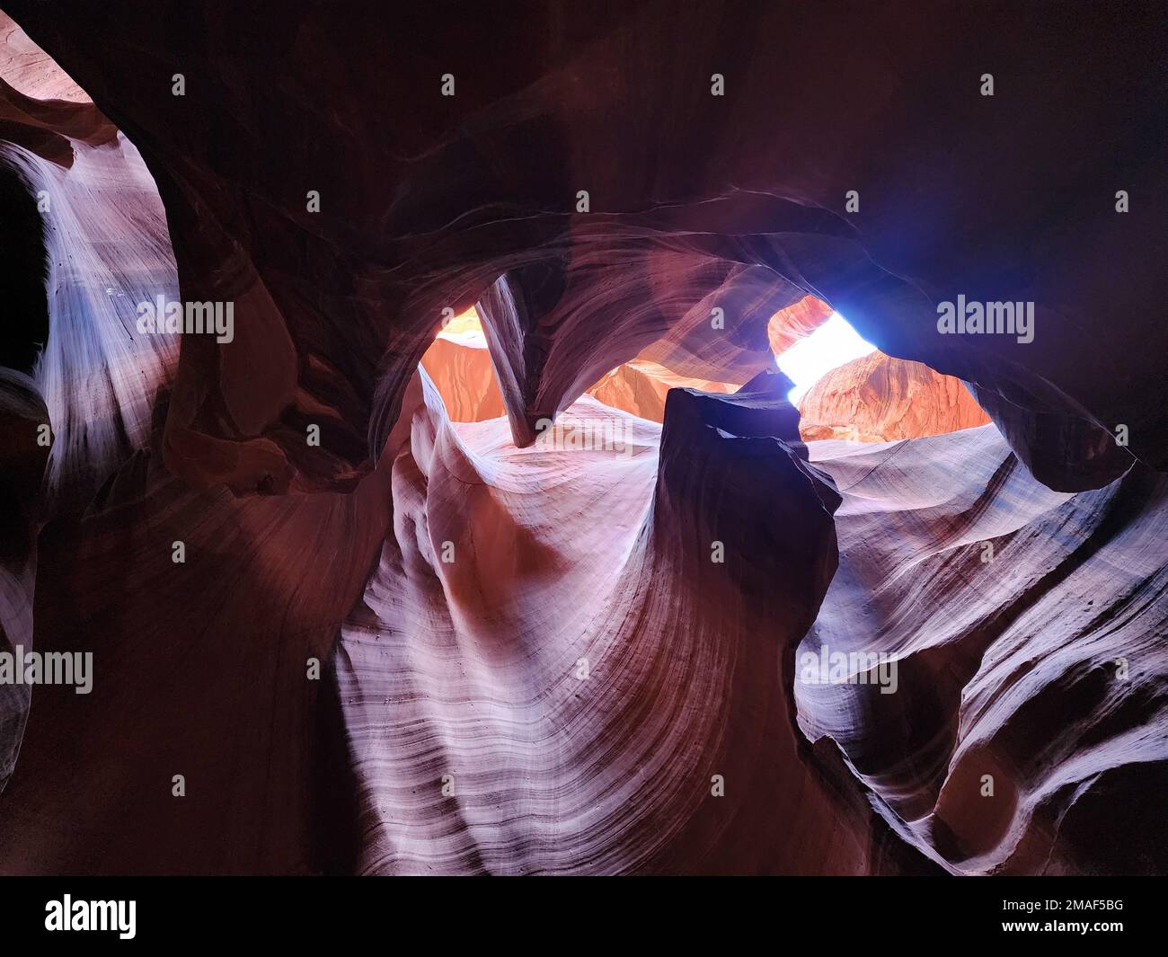 A beautiful shot of inside a canyon cave, perfect for wallpapers Stock ...