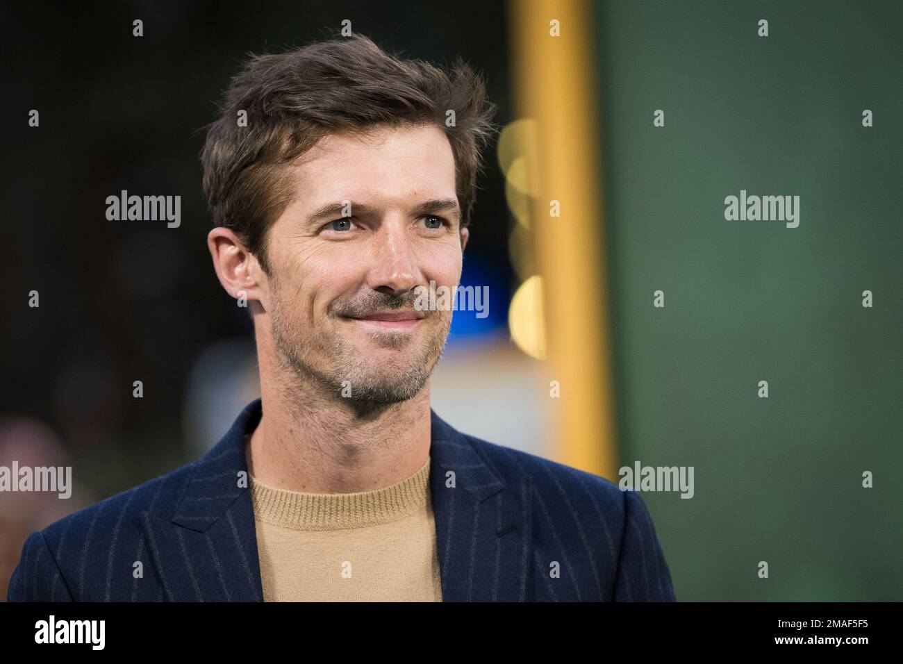 Gwilym Lee poses for photographers upon arrival for the premiere of the film 'Amsterdam' in ...