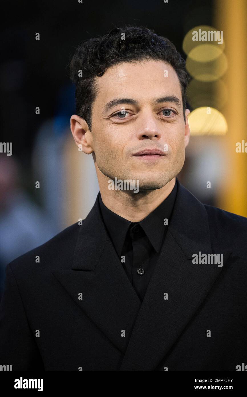 Rami Malek poses for photographers upon arrival for the premiere of the ...