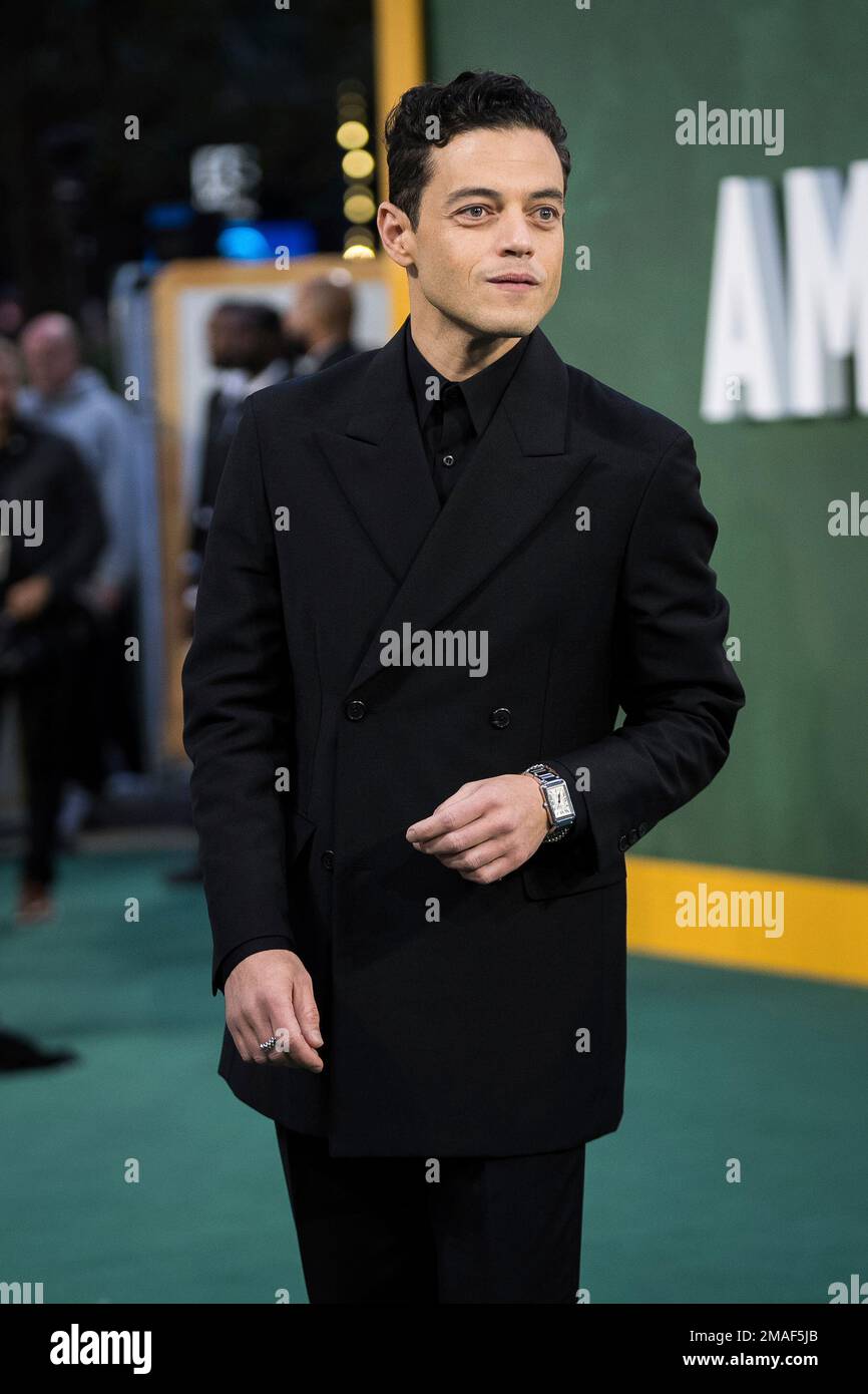 Rami Malek poses for photographers upon arrival for the premiere of the ...
