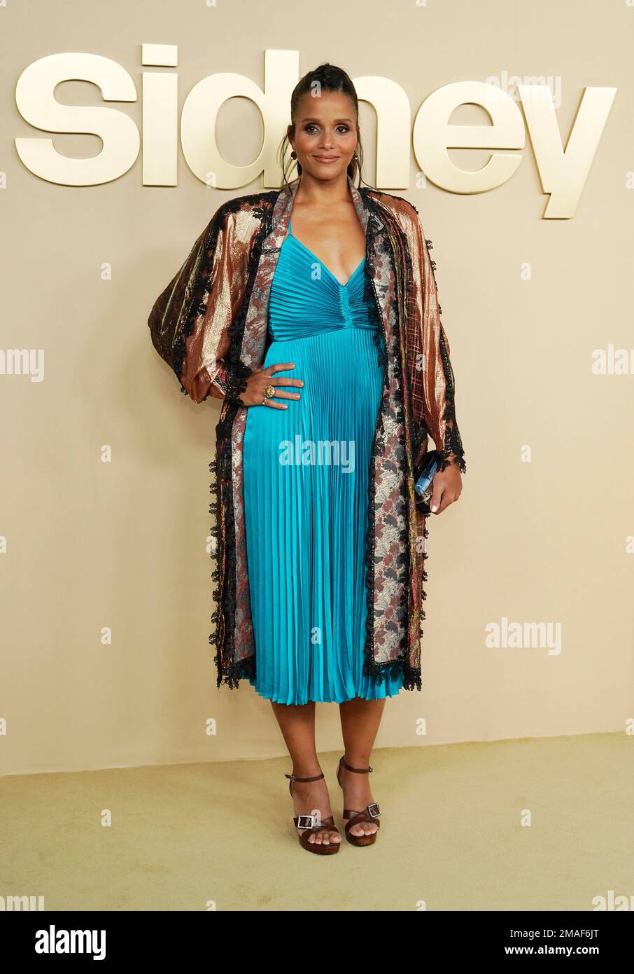 Sydney Poitier poses at the premiere of the documentary film "Sidney ...