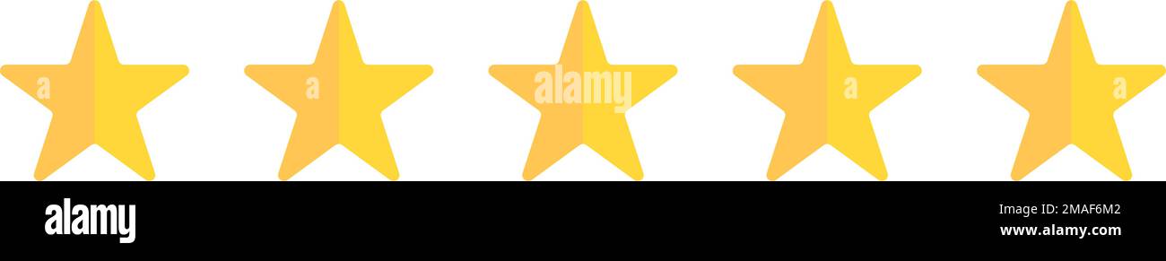 5-star icons. Review and rating of hotel and restaurant. Editable ...