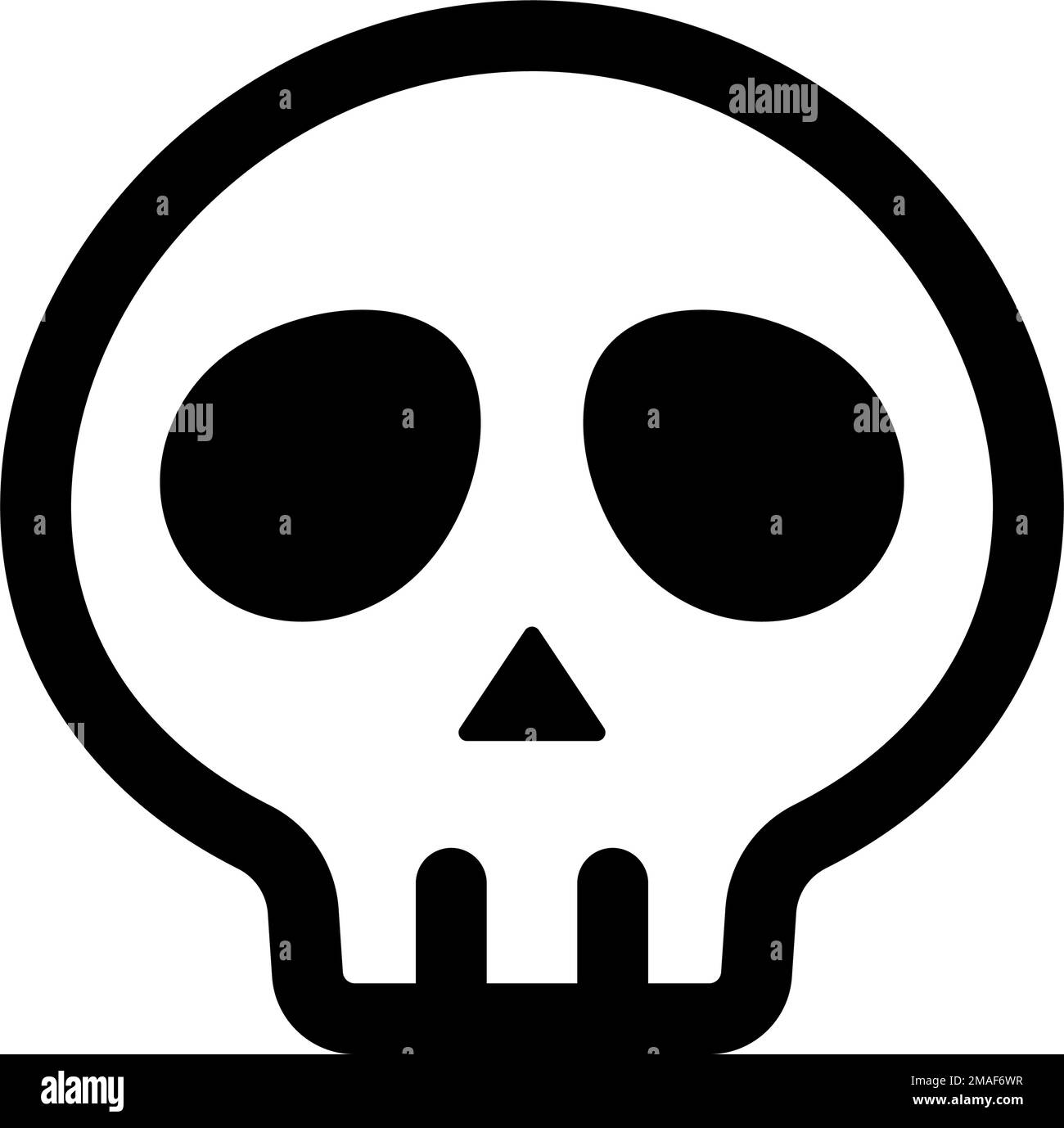 Skull danger silhouette icon. Poison sign. Editable vector Stock Vector ...