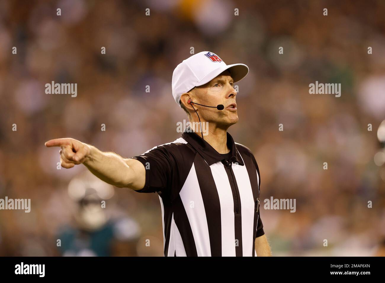 NFL official, referee Scott Novak (1) during an NFL football game ...