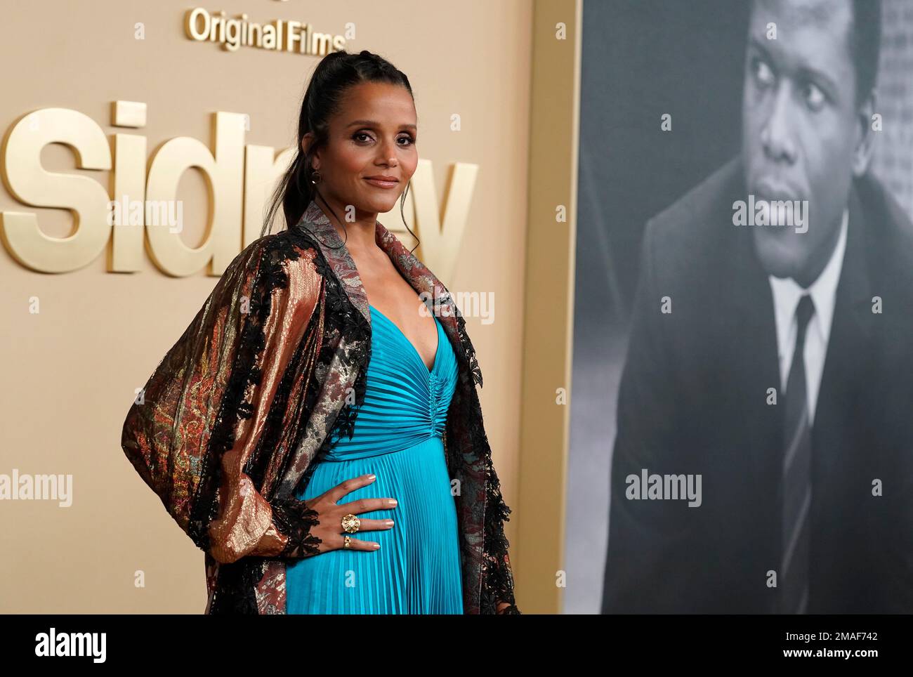 Sydney Poitier, daughter of the late actor Sidney Poitier, poses at the ...