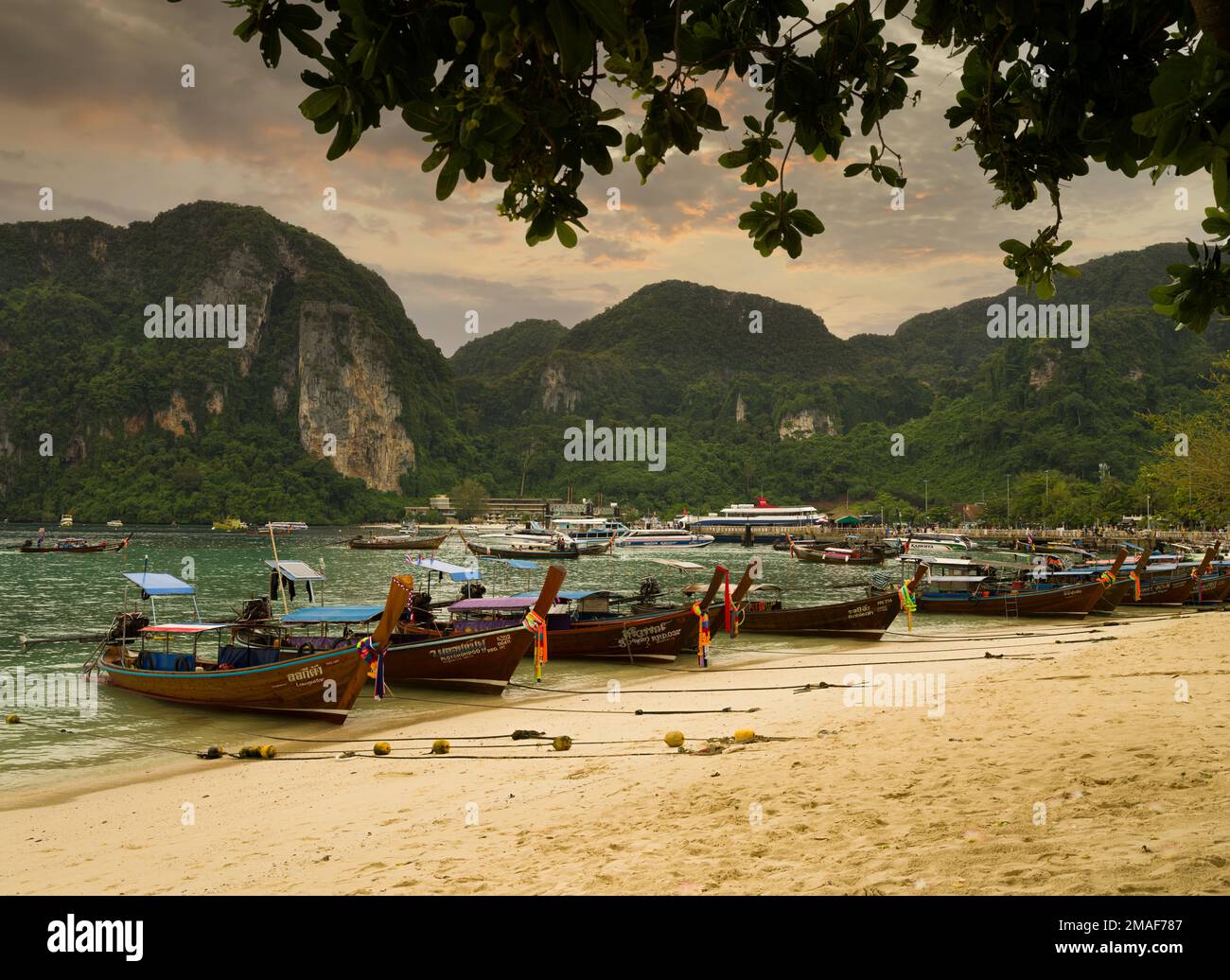Phi Phi Island, Krabi, Thailand. December 6, 2022. The famous Ton Sai ...