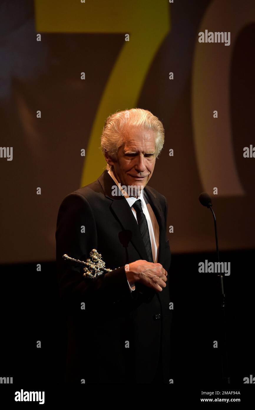 Canadian film director David Cronenberg after receiving the Donostia ...